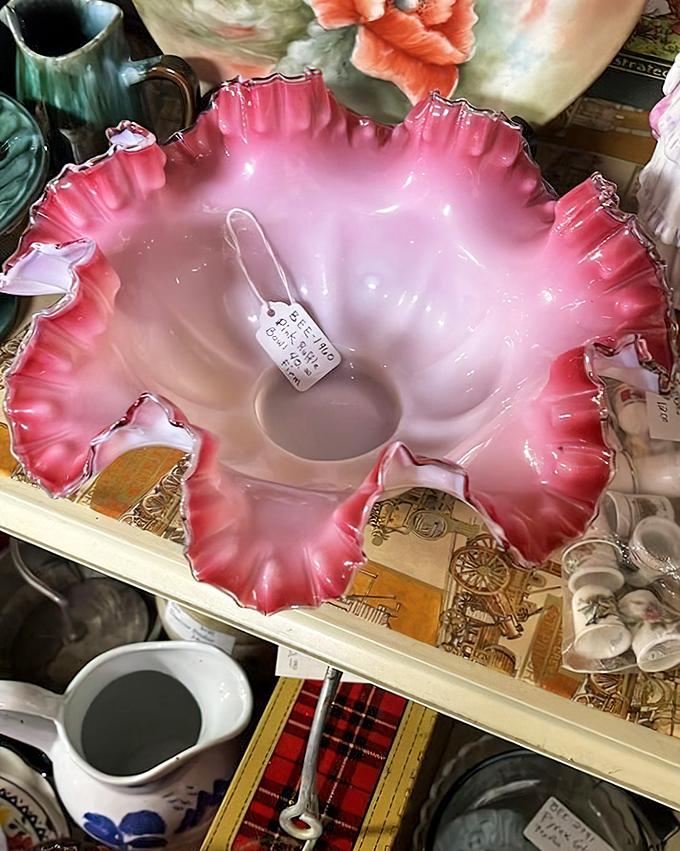 This crimson-rimmed beauty isn't just a bowl&mdash;it's a conversation piece waiting to hold everything from punch to potpourri in your home.