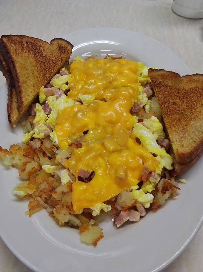 When cheese meets eggs meets hash browns meets ham, it's not just breakfast&mdash;it's an Ohio morning symphony on a plate.