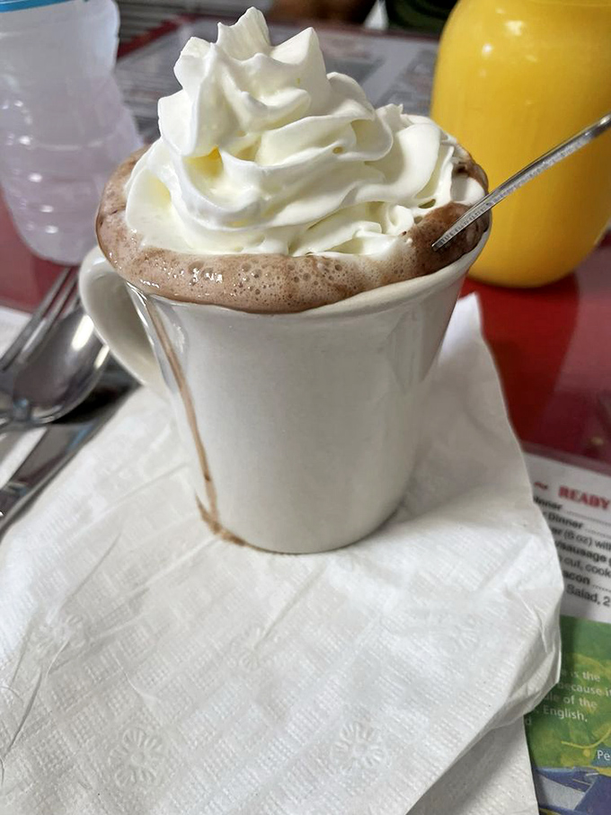 Rich hot chocolate that warms both body and soul on those rare chilly Florida mornings.