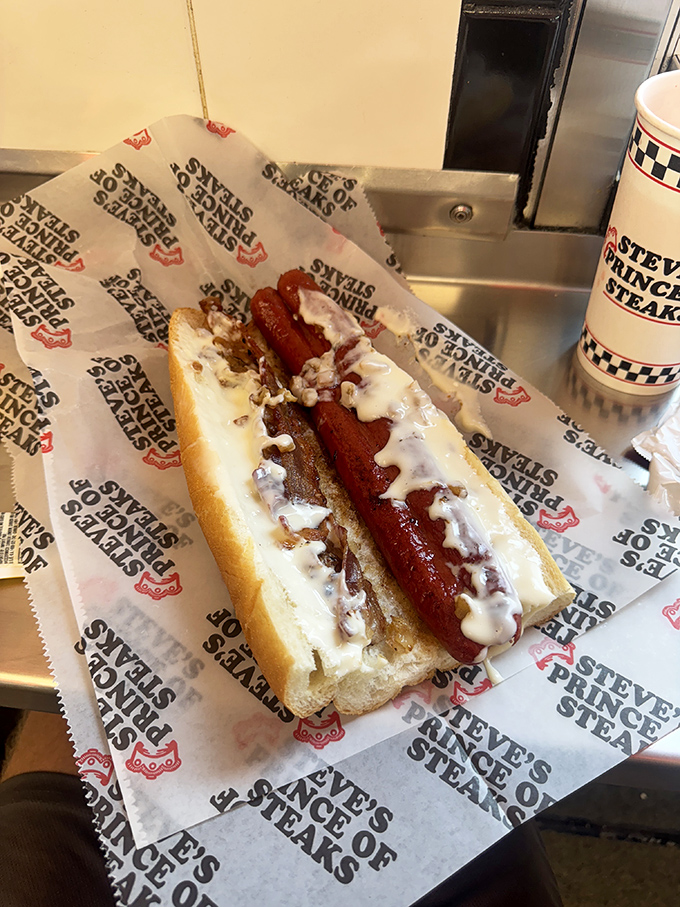 This hot dog isn't just dressed&mdash;it's ready for the red carpet with toppings that make ketchup and mustard seem like amateur hour.