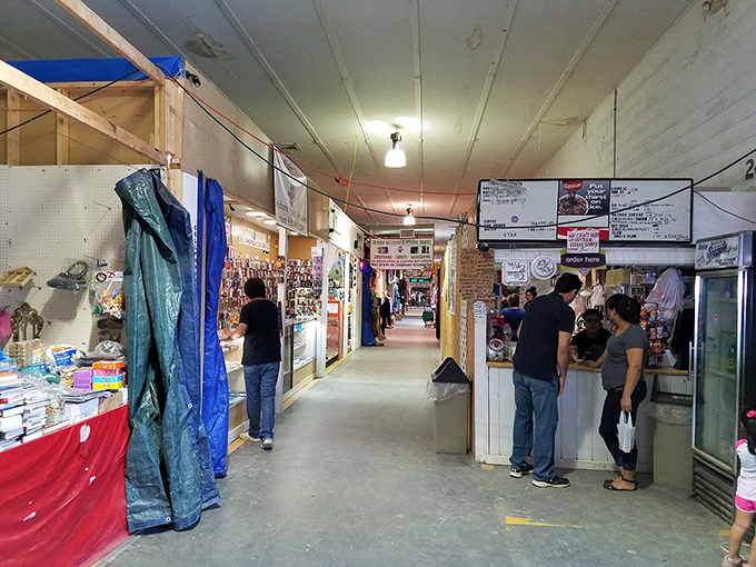 The indoor market corridor&mdash;where shopping becomes an adventure and every stall doorway promises a new world of possibilities.