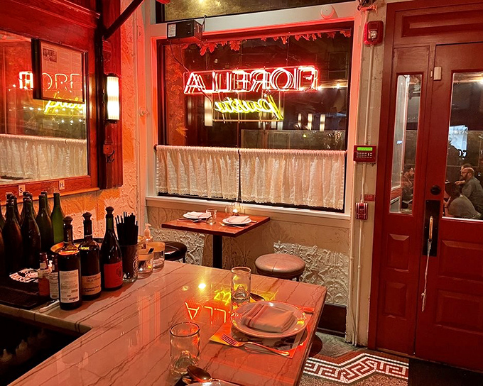 The warm glow of Fiorella's interior feels like being invited to a secret dinner party. Every table promises an intimate pasta experience.