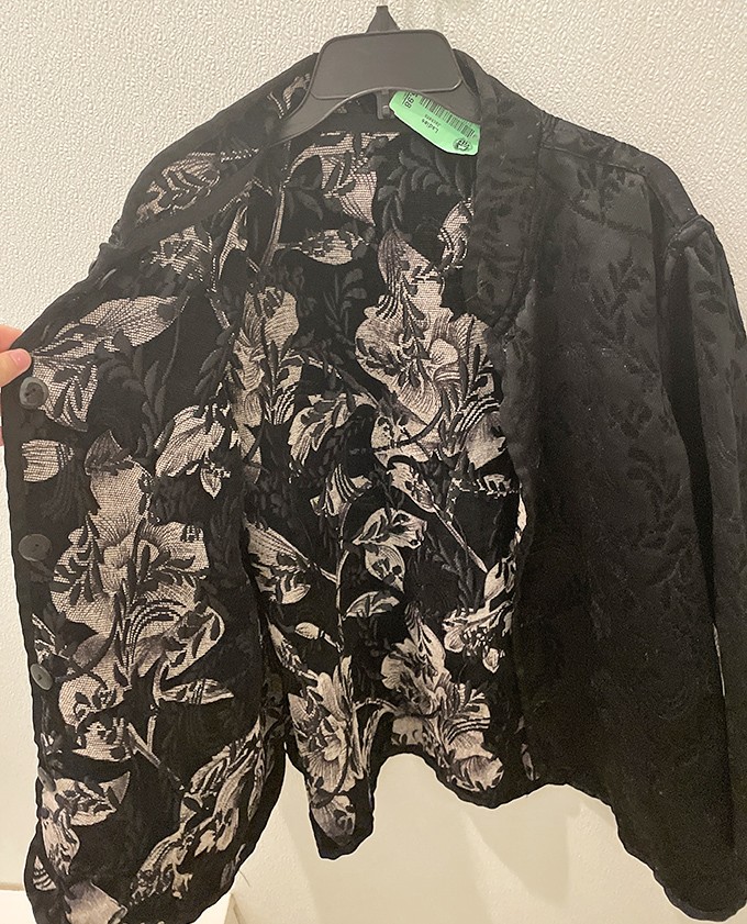 This embroidered jacket isn't just clothing&mdash;it's wearable art waiting for its second act on a stage called your closet.