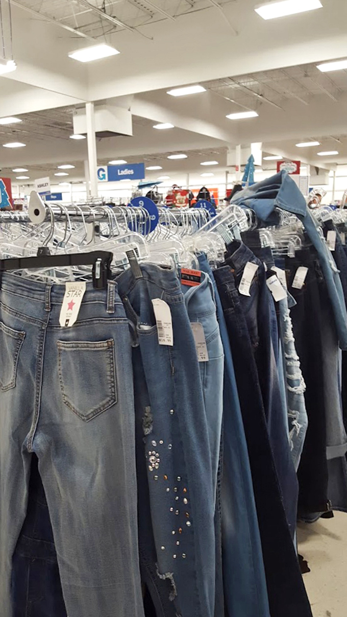 Denim dreams come true in the jeans section, where finding your perfect pair feels like striking fashion gold without the designer price tag.