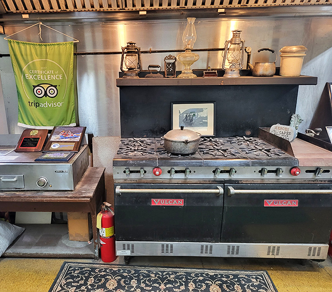 The prison kitchen's vintage Vulcan stove probably didn't produce gourmet meals, but it fed generations of inmates with basic sustenance.