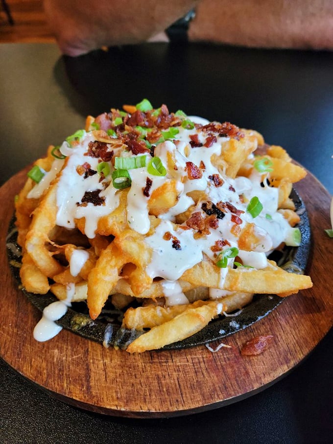 Loaded fries that redefine the concept of "sharing food." You'll start with good intentions but end with fork-fencing for the last bite.
