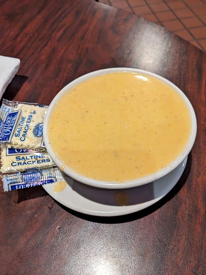 This isn't just soup&mdash;it's liquid gold. Creamy, rich, and served with no-nonsense saltines, because some traditions don't need improving.