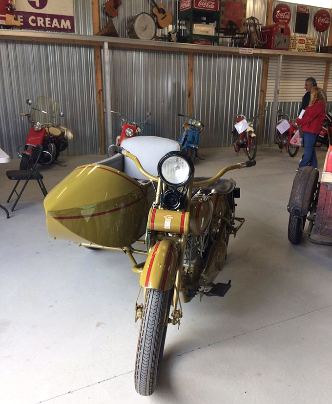 This mustard-yellow vintage motorcycle with sidecar isn't just transportation&mdash;it's a time machine to an era when the journey was the destination.