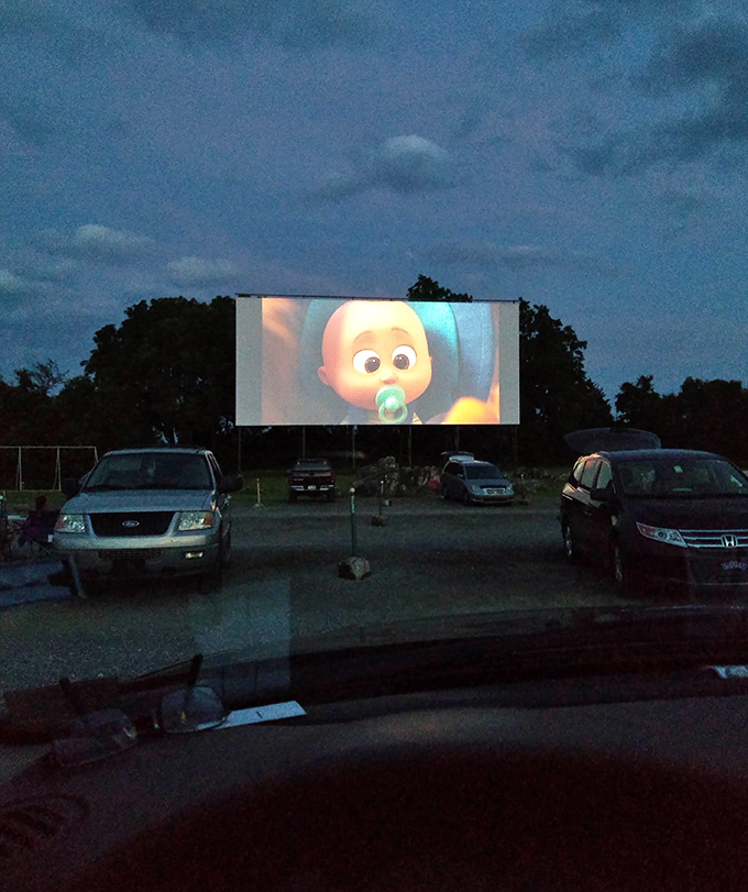 As darkness falls, the magic begins. There's something about watching animated characters larger than life that brings out the kid in everyone.