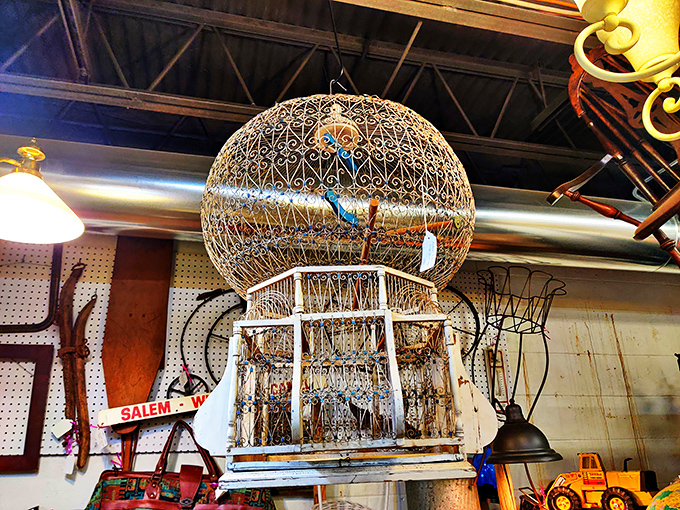 This ornate birdcage isn't just decorative&mdash;it's architectural whimsy from an era when even utilitarian objects deserved a touch of magic.