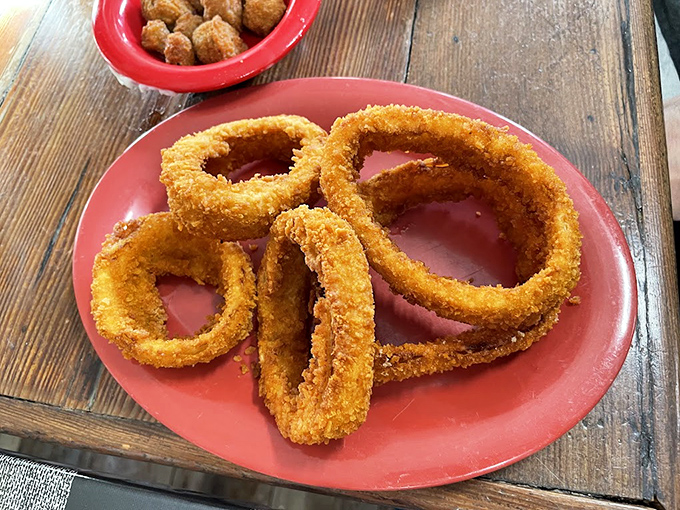 These aren't just onion rings&mdash;they're golden halos of crispy, savory delight that make you question why you'd ever eat onions any other way.