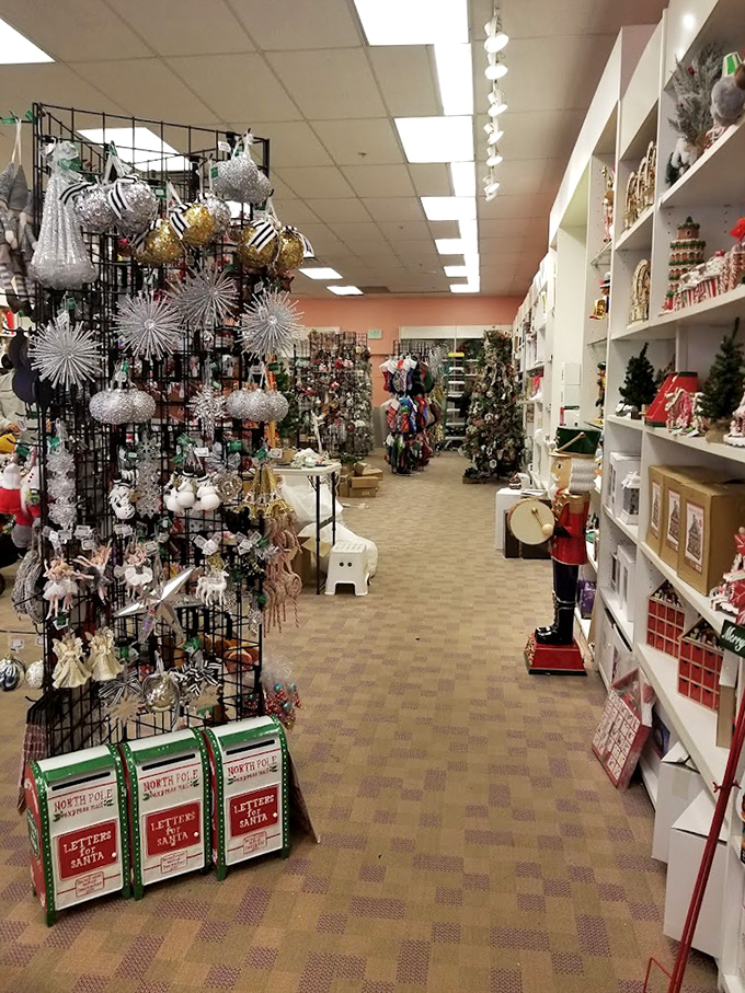 Christmas ornament heaven, where you'll find yourself saying, "We definitely need another sparkly reindeer" despite having six at home already.