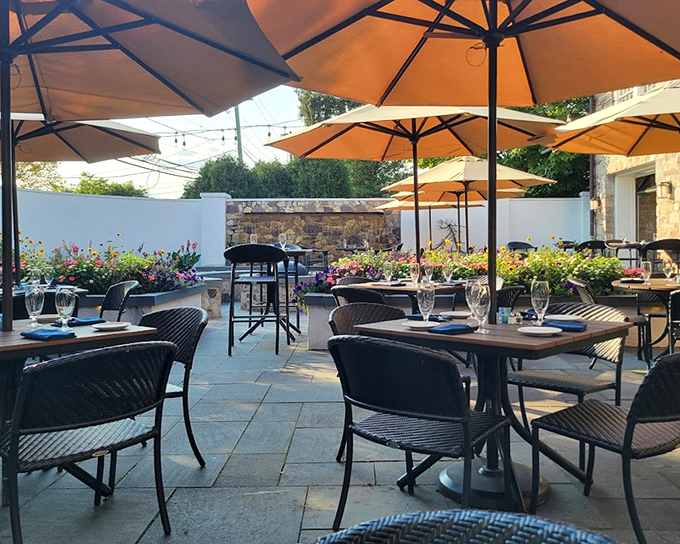 The outdoor patio&mdash;where summer afternoons stretch into evening and those umbrellas provide just enough shade for another glass of ros&eacute;.