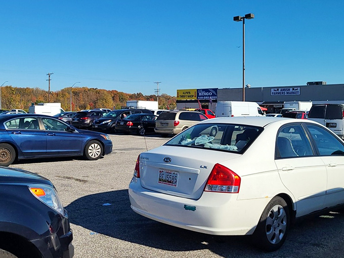 The packed parking lot tells the story before you even enter&mdash;this isn't just shopping, it's a weekend institution.
