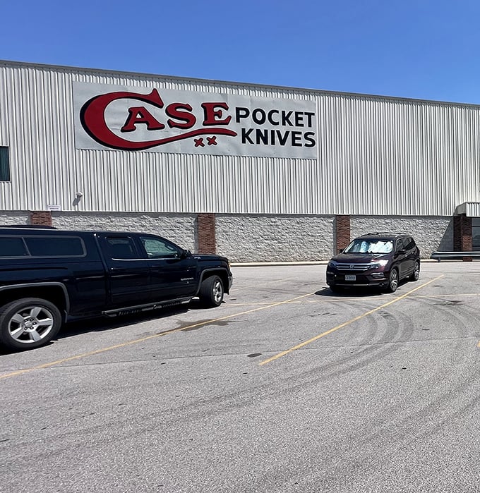 Case Pocket Knives command their own building because when you're this legendary, you need the space.