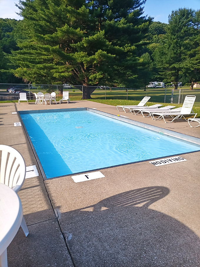 After conquering trails, this refreshing pool offers sweet relief&mdash;proof that whoever designed this park understood the perfect adventure-relaxation balance.