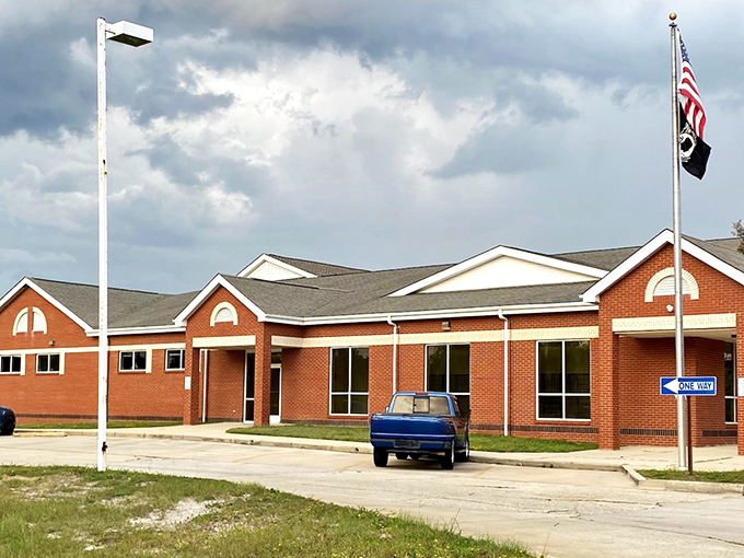 Small-town charm: Even Navarre's civic buildings maintain that laid-back Florida aesthetic, where official business happens at the pace of a gentle Gulf breeze.