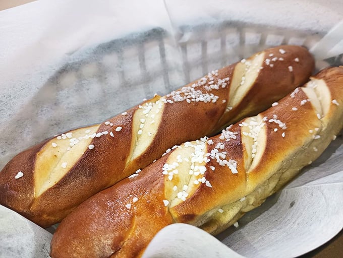 Soft pretzels with that perfect chew&mdash;the ideal companion for soaking up every last drop of seafood broth.