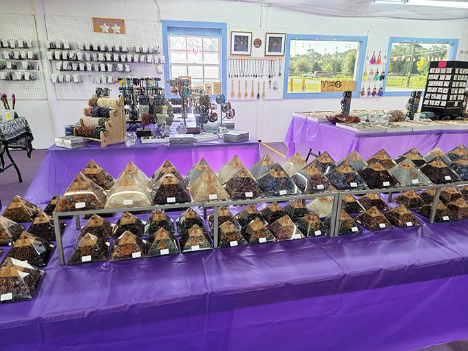 Pyramid power meets purple passion &ndash; these crystal displays could energize your chakras or just your coffee table.