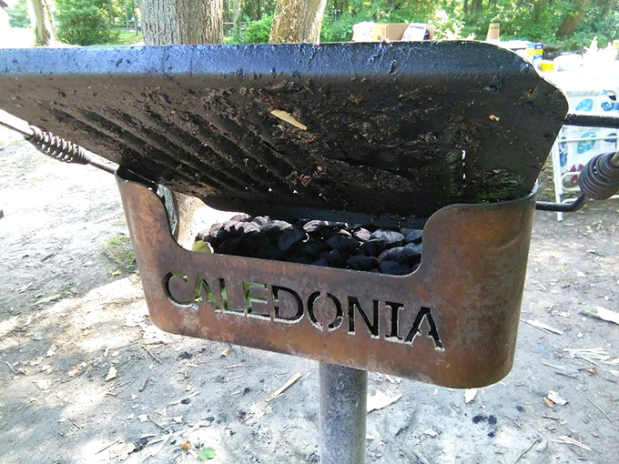This old grill has cooked more burgers than a McDonald's, just with better views.