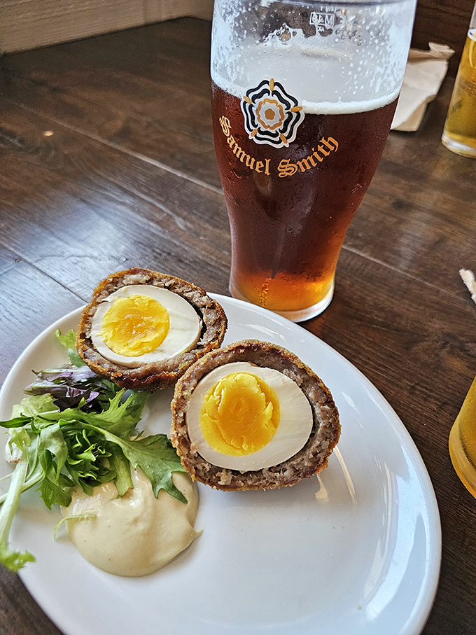Scotch eggs and Samuel Smith's&mdash;a pairing so perfect it should be prescribed by doctors for cases of acute Anglophilia.