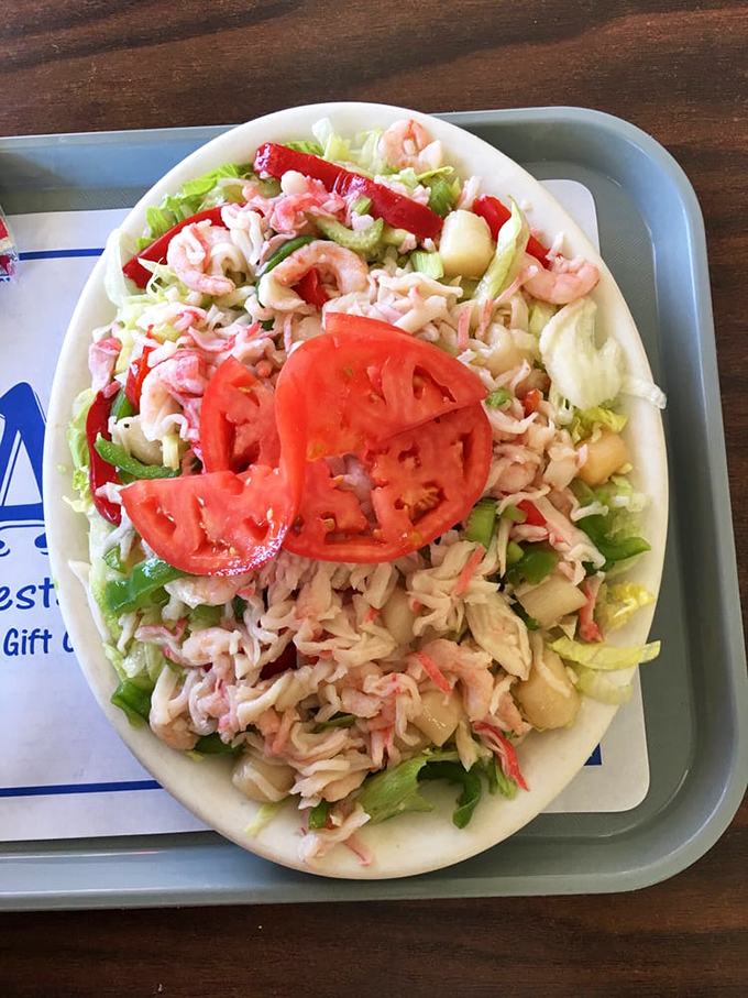 A seafood salad that makes eating greens feel like a luxury. When vegetables are merely the supporting cast to an all-star lineup of seafood.