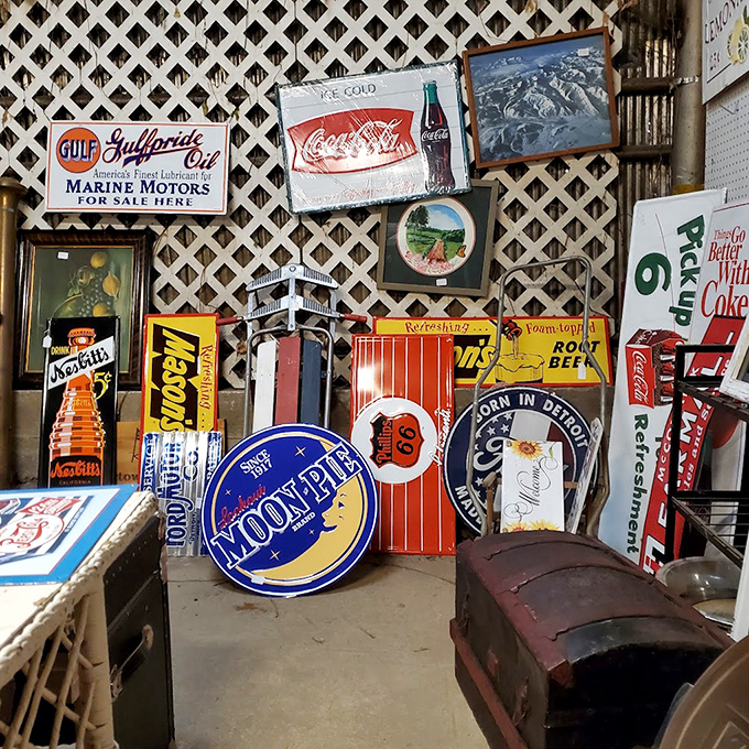 Vintage signs that once guided America's consumers now serve as colorful time capsules of bygone marketing magic.