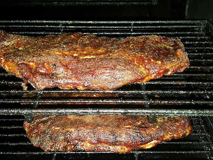 Meat on the smoker&mdash;the barbecue equivalent of watching paint dry, except the end result makes you weep with joy instead of boredom.