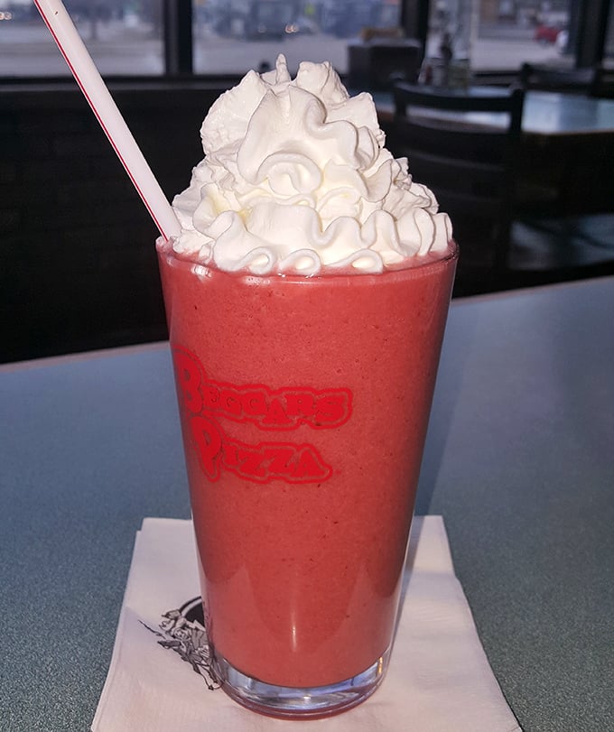 Their strawberry smoothie topped with whipped cream is like summer in a glass &ndash; refreshing enough to justify ordering alongside that deep dish.