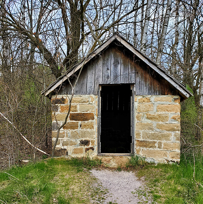 Rustic charm meets practical history. This stone spring house whispers stories of early settlers who found refuge in this special landscape.