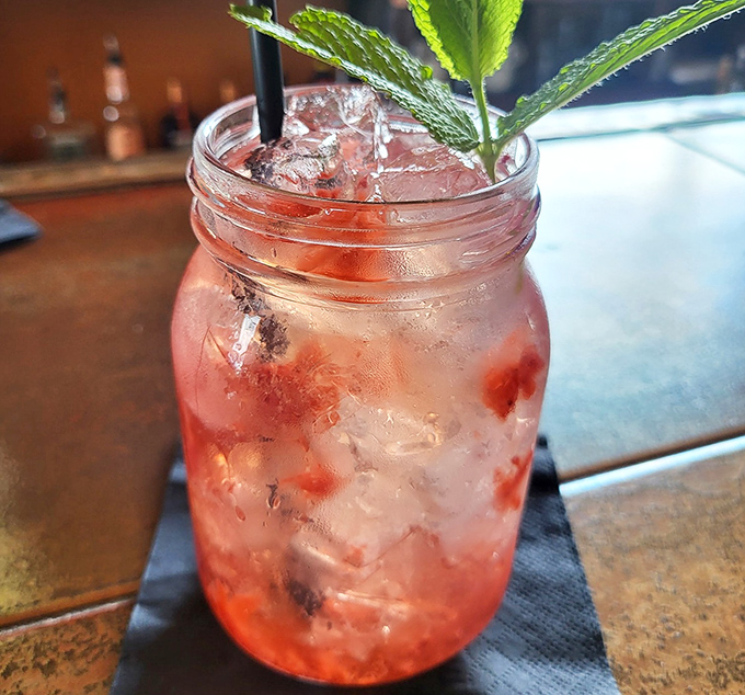 A strawberry mojito that tastes like summer vacation in a mason jar &ndash; refreshing, bright, and dangerously easy to enjoy.