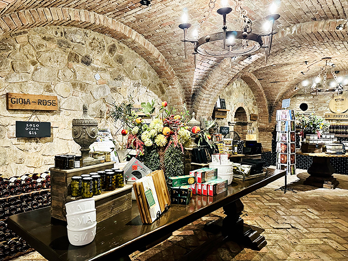 Not your average gift shop&mdash;this medieval market sells liquid treasures beneath centuries-old-looking brick arches. Shopping has rarely felt this historically significant.