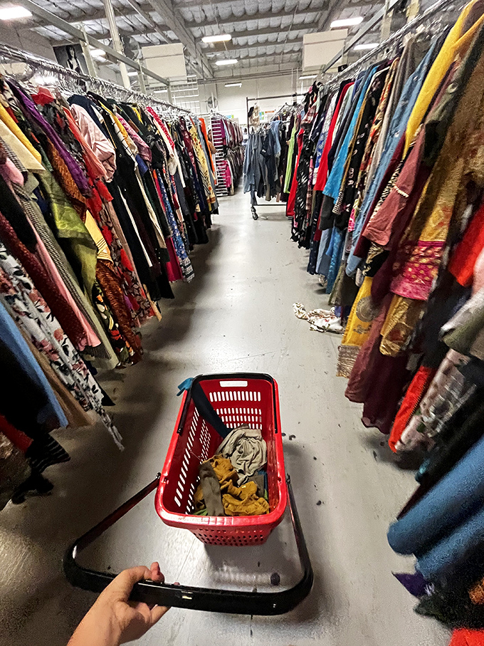The thrill of the hunt captured in one aisle. Those red shopping baskets quickly become too small for ambition.