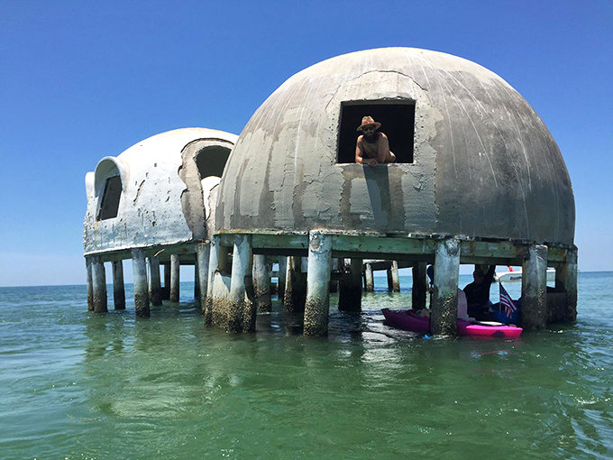 Curious explorers get a closer look at what was once someone's visionary vacation home&mdash;now Florida's most photogenic monument to coastal change.