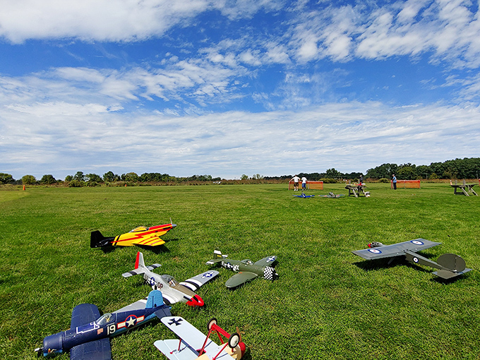 Not your average playground &ndash; model aircraft enthusiasts find their happy place on this wide-open flying field.