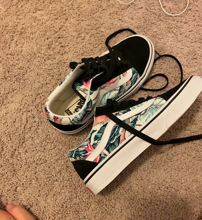 Floral Vans that scream "summer adventure" at winter clearance prices&mdash;fashion math at its finest!