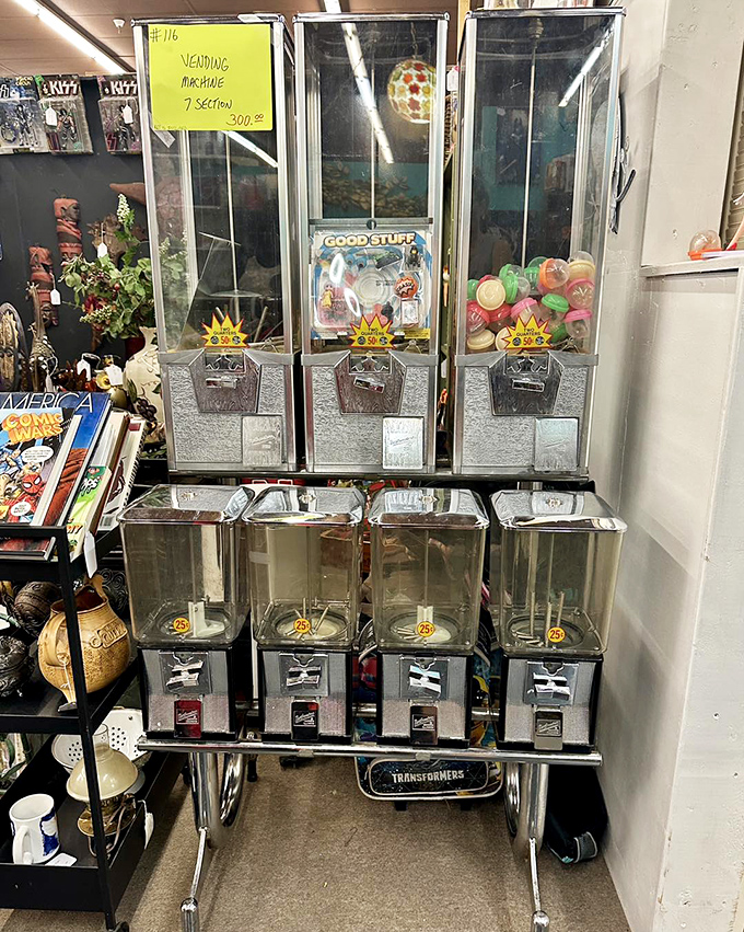 Remember when gumball machines were life's greatest thrill? These mechanical dispensers of joy still work their magic decades later.