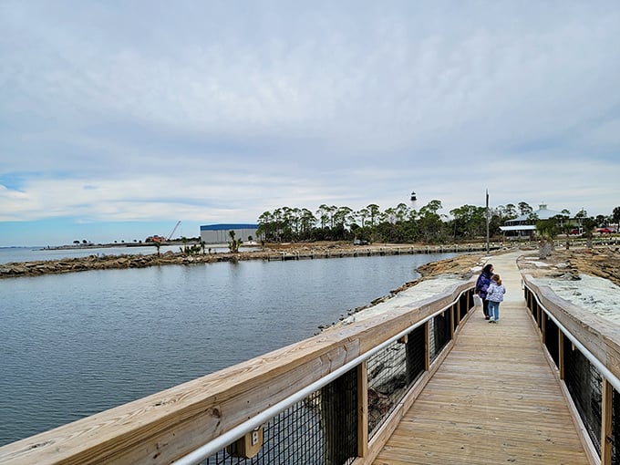 Cross the wooden boardwalk extending over calm waters, where couples stroll hand-in-hand without having to dodge selfie sticks or tour groups.