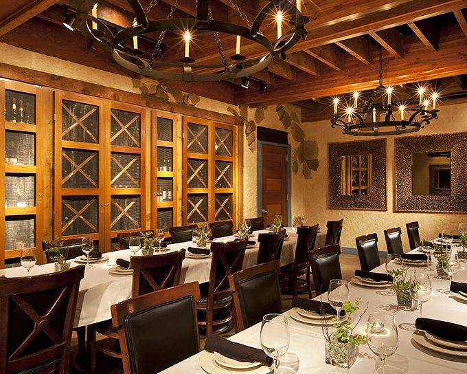 The private dining room feels like you've stumbled into a Napa Valley wine cellar &ndash; elegant, intimate, and ready for celebration.