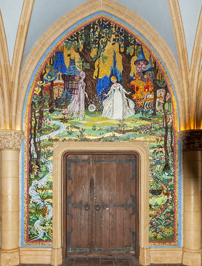 Behind this unassuming wooden door lies... well, probably a utility closet, but we prefer to imagine it leads to a secret royal passage.