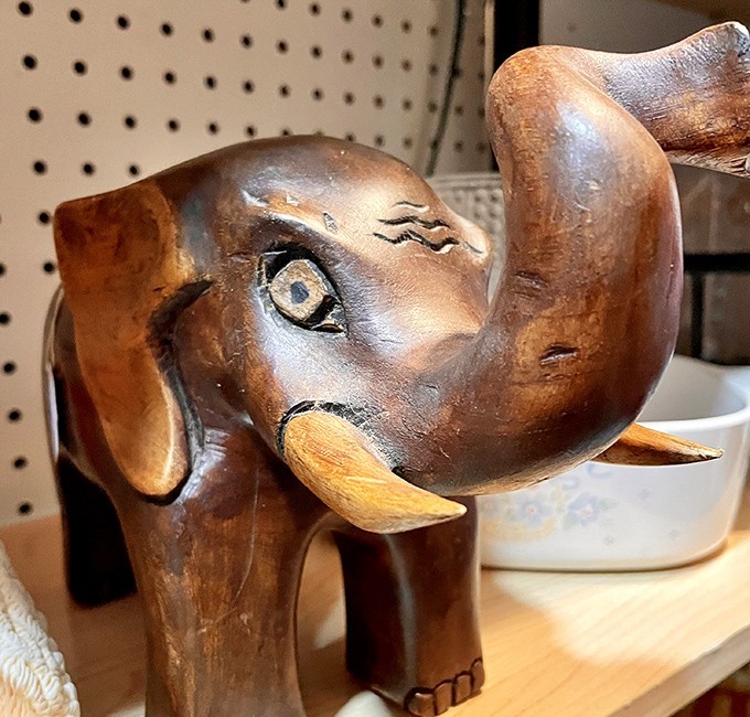 Hand-carved elephants remind us when craftsmanship meant more than assembly lines and plastic mass production.