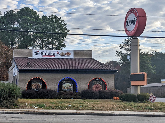 Those colorful lit arches aren't just for show&mdash;they're your gateway to Korean double-fried chicken heaven at 92 Chicken.