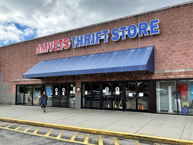 AMVETS' patriotic red, white, and blue exterior reflects the community spirit within.