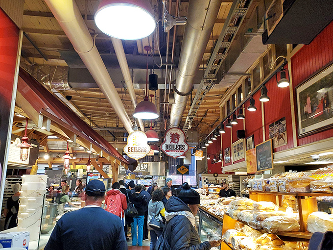 Reading Terminal Market buzzes with energy, but Beiler's counter draws the longest, happiest lines.