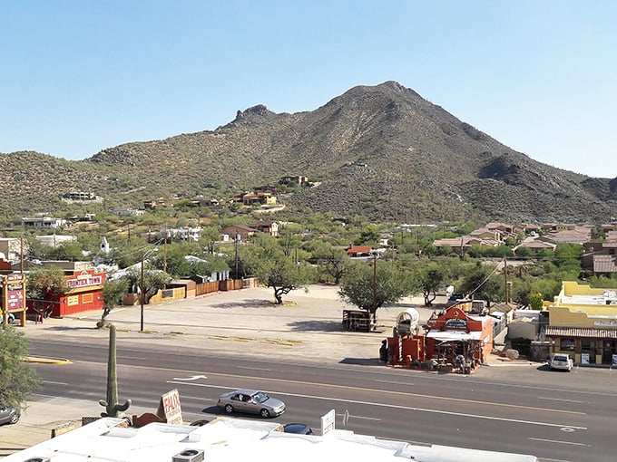 Cave Creek's hitching posts remind you this town keeps its Western roots alive.