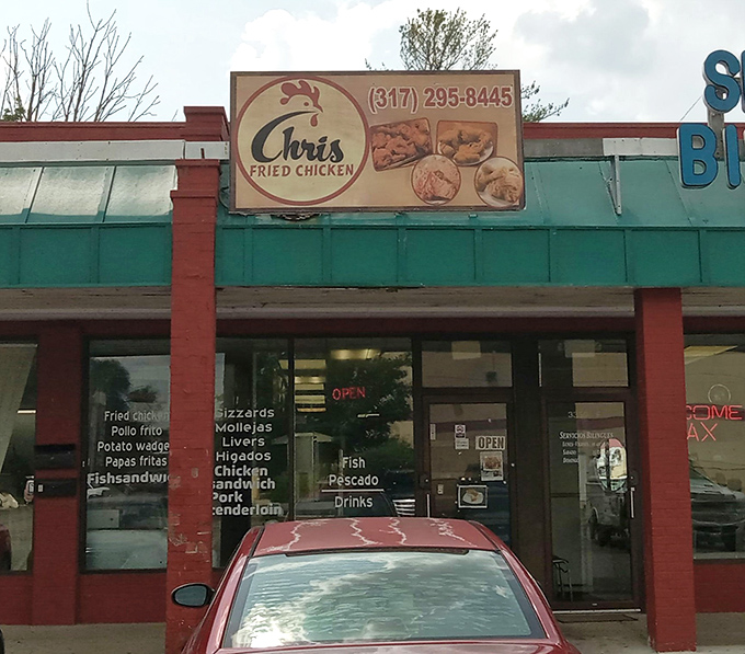 Chris Fried Chicken's straightforward storefront tells you exactly what matters here - not fancy decor, but fantastic fried chicken.