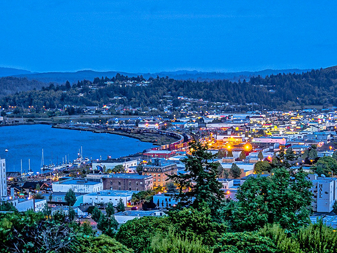Coos Bay's evening glow paints the perfect picture of coastal living without coastal price tags.