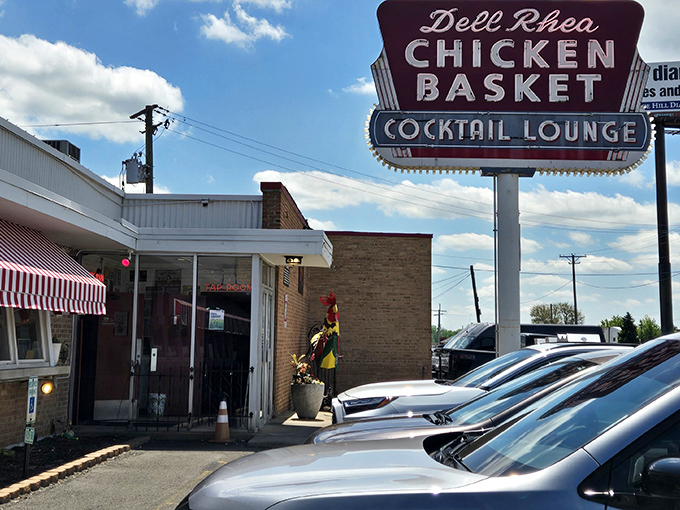 Dell Rhea's vintage roadside charm along Route 66 promises chicken that's been satisfying travelers since America hit the highway.