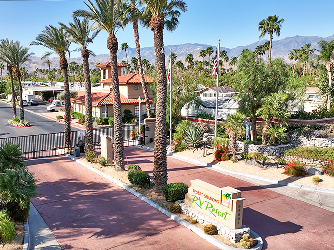 Desert shadows and palm trees create natural air conditioning for your wallet and your retirement dreams.