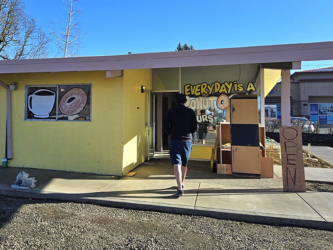 "Every Day is a Donut Day" proclaims this sunny yellow Beaverton shop, and who are we to argue with such wisdom?